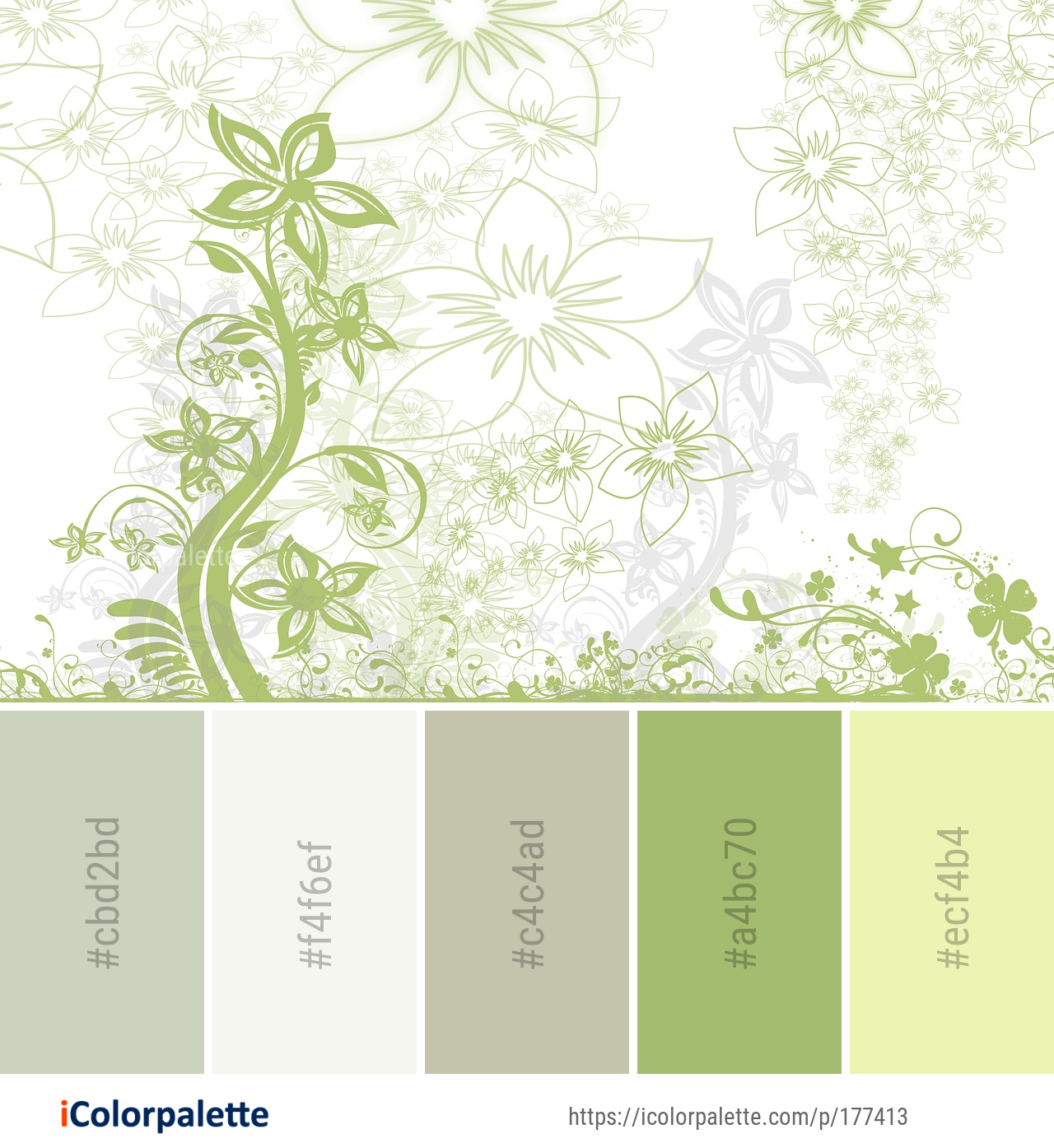 Color Palette Ideas from Flower Flora Green Image | iColorpalette