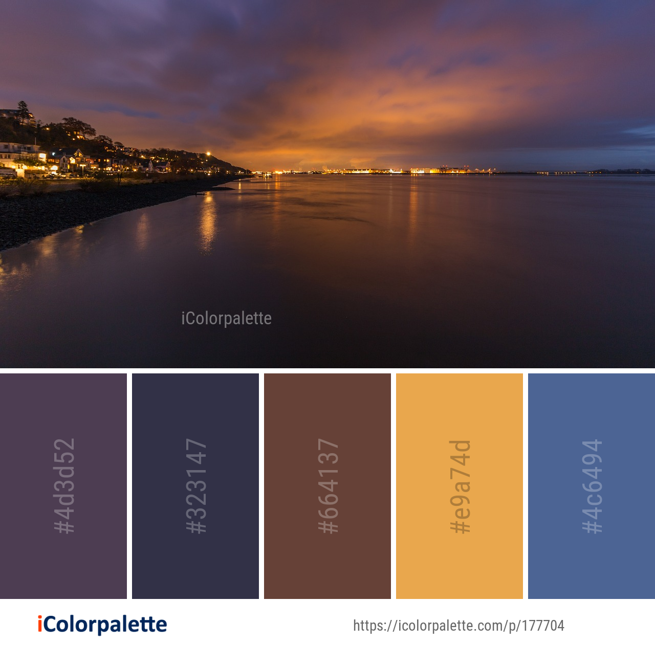 Color Palette Ideas from Reflection Sky Body Of Water Image | iColorpalette