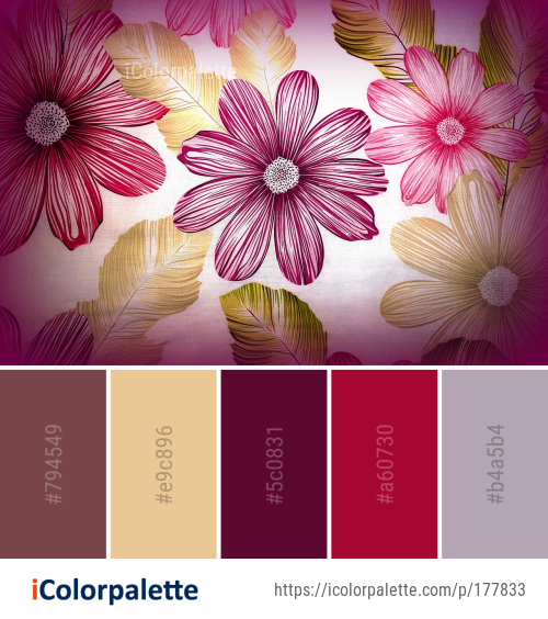Color Palette Ideas from Flower Pink Flora Image | iColorpalette
