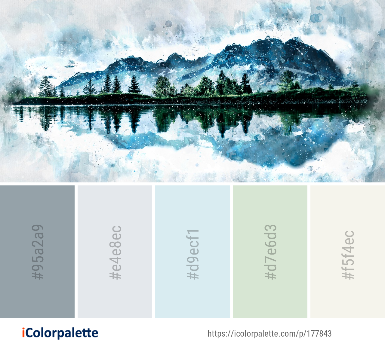Color Palette Ideas from Reflection Nature Water Image | iColorpalette