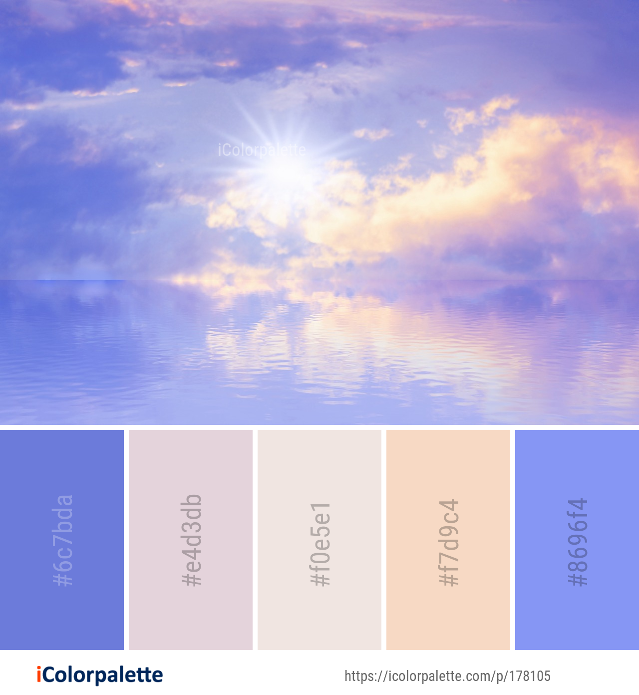 Color Palette Ideas from Sky Reflection Daytime Image | iColorpalette