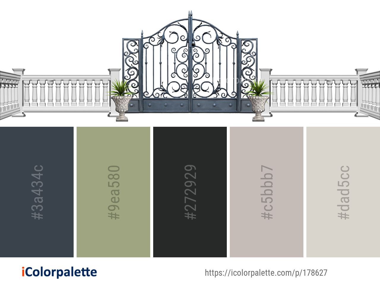 Color Palette Ideas from Gate Iron Product Image | iColorpalette