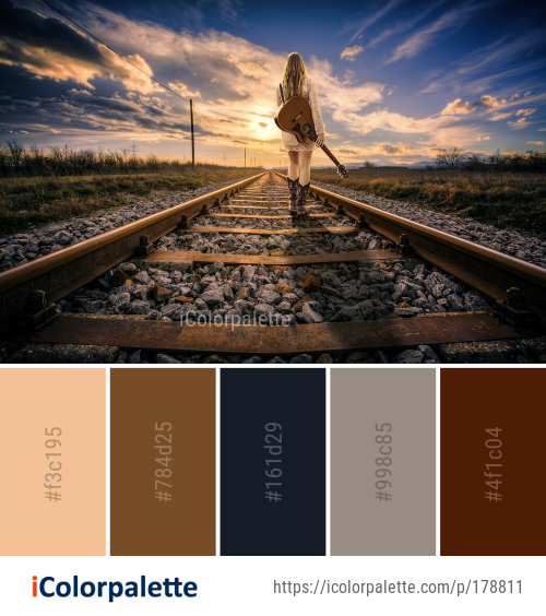 Color Palette Ideas from Track Sky Cloud Image | iColorpalette