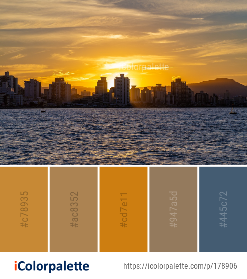 Color Palette Ideas from Skyline Sky Cityscape Image | iColorpalette