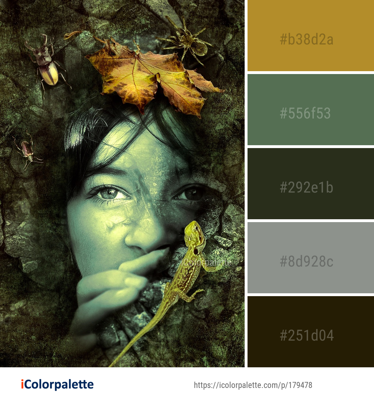 Color Palette Ideas from Green Nature Leaf Image | iColorpalette