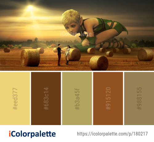 Color Palette Ideas from Hay Grass Family Image | iColorpalette