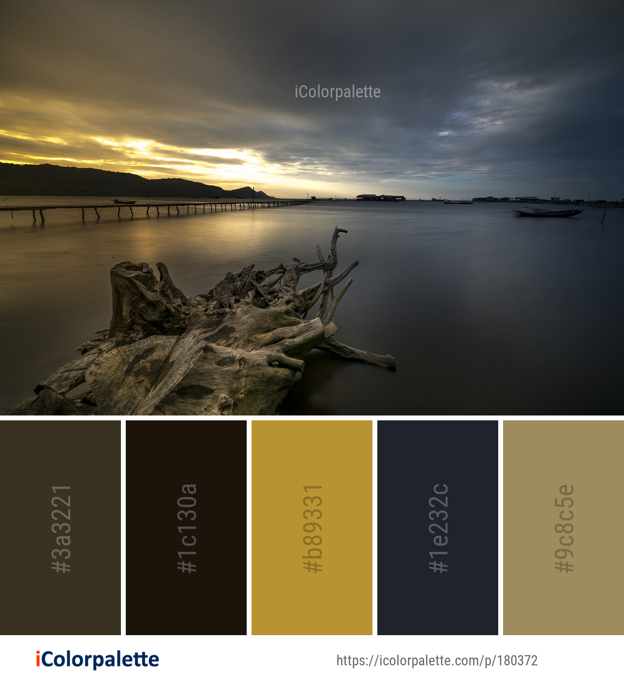 Color Palette Ideas from Sky Reflection Water Image | iColorpalette