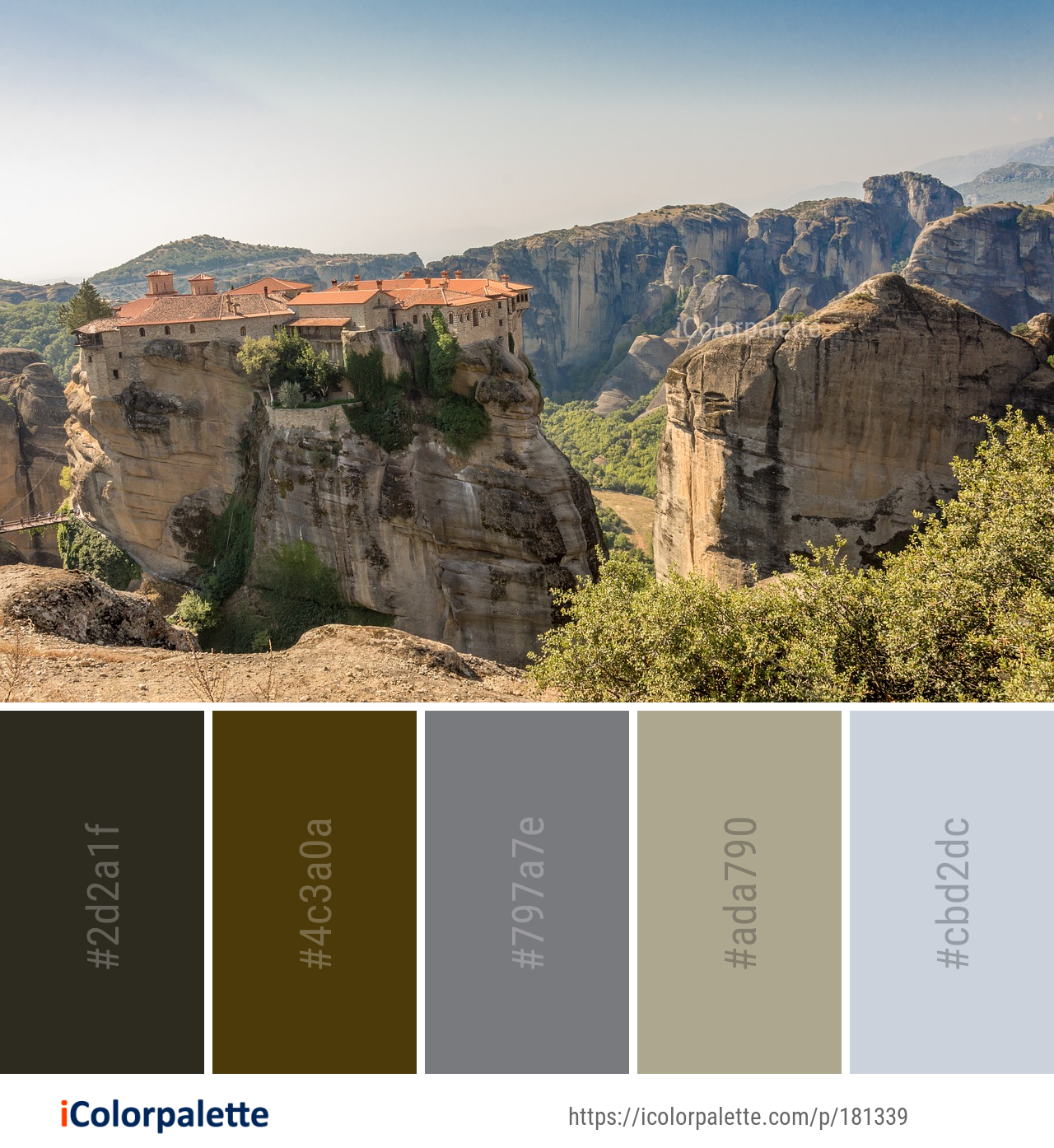 Color Palette Ideas from Badlands Sky Rock Image | iColorpalette