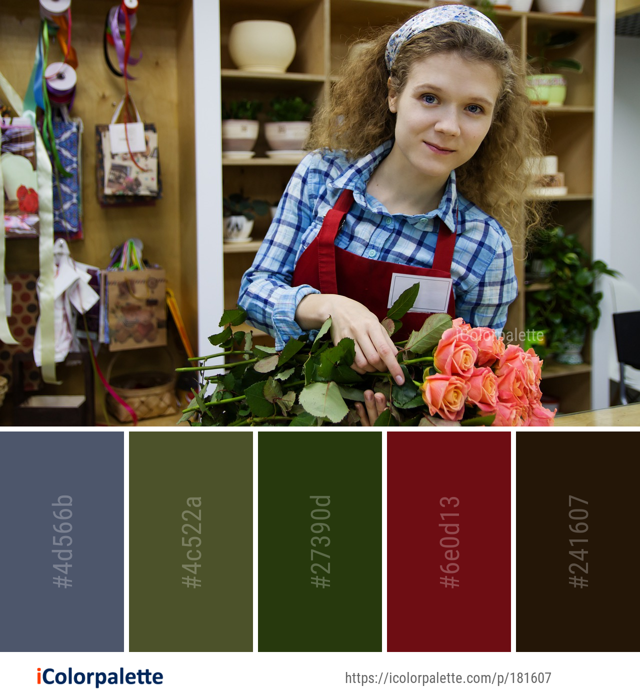 Color Palette Ideas from Flower Floristry Arranging Image | iColorPalette