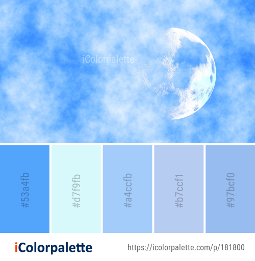 Color Palette Ideas from Sky Daytime Blue Image | iColorpalette