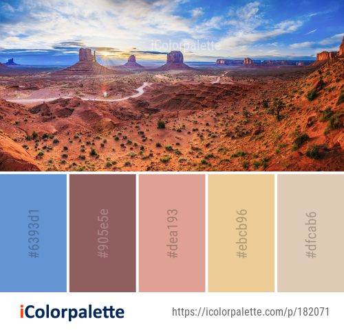 Color Palette Ideas from Sky Badlands Landmark Image | iColorpalette