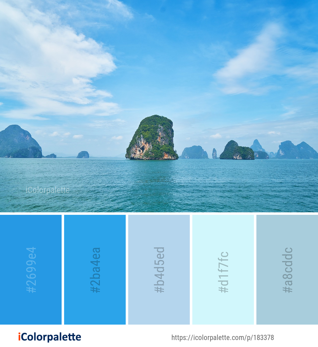 Color Palette Ideas from Coastal And Oceanic Landforms Sea Sky Image ...