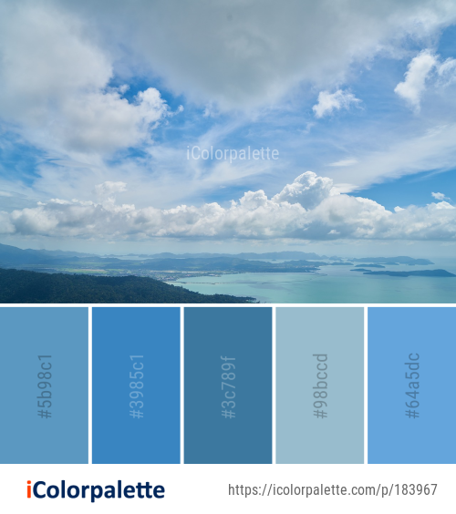 Color Palette Ideas from Sky Cloud Daytime Image | iColorpalette