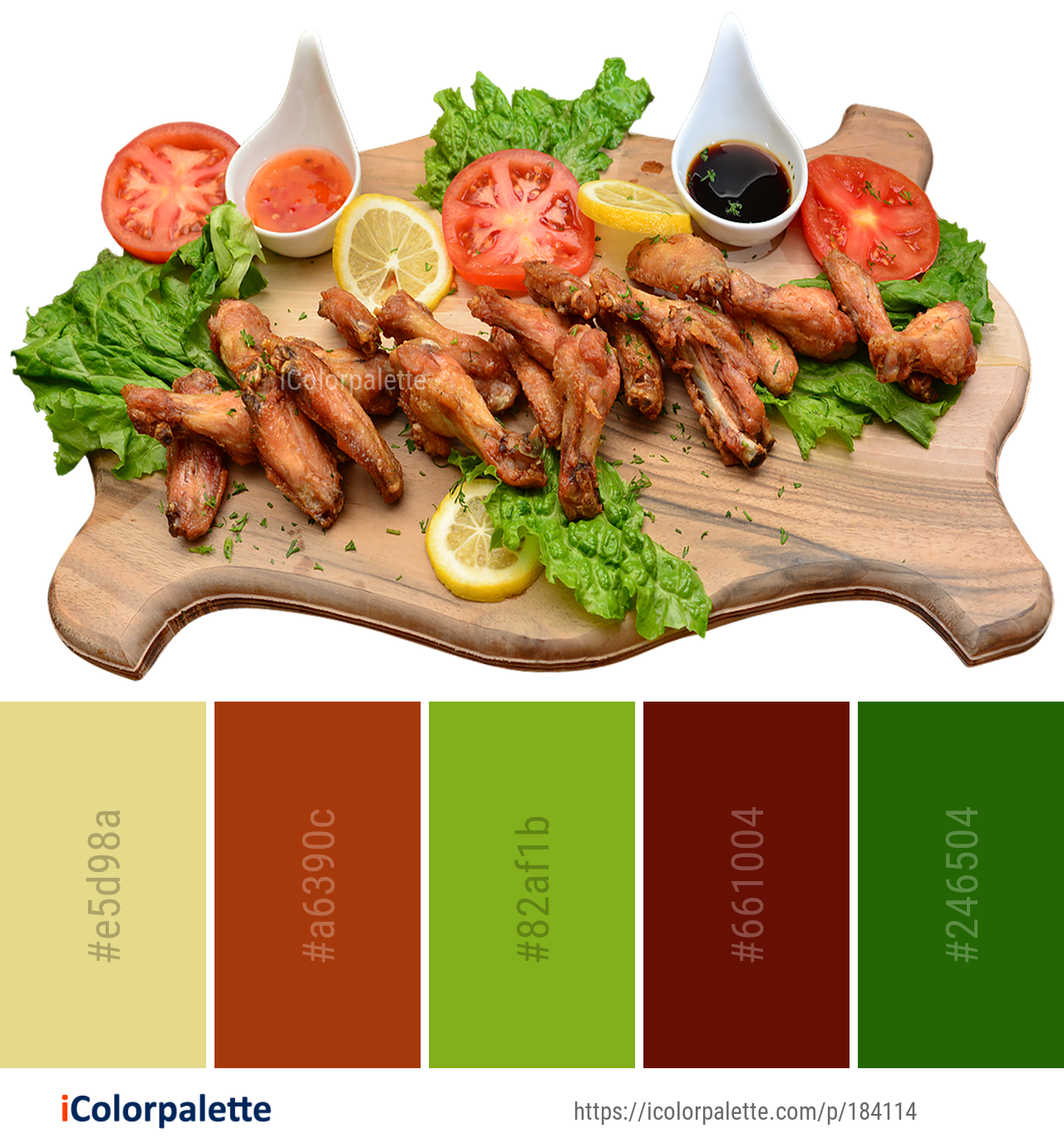Color Palette Ideas from Food Dish Meat Image | iColorpalette