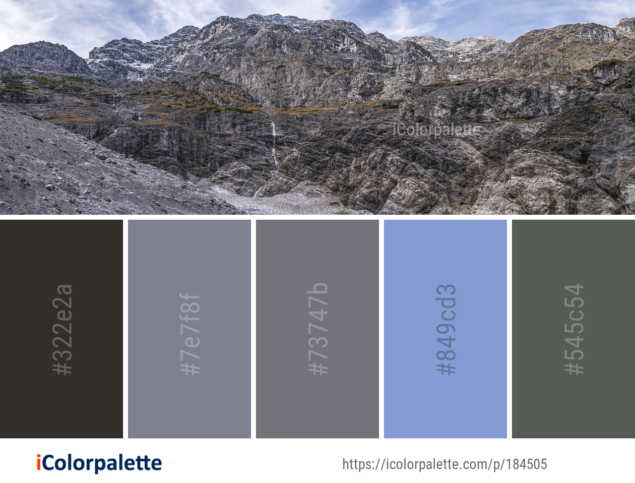 Color Palette Ideas from Mountainous Landforms Mountain Wilderness ...
