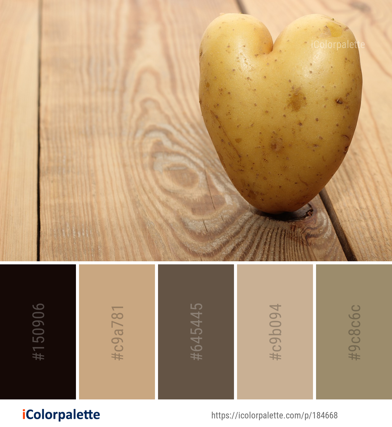Color Palette Ideas from Potato Root Vegetable Close Up Image ...