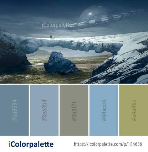 Color Palette Ideas from Nature Sky Arctic Image | iColorpalette