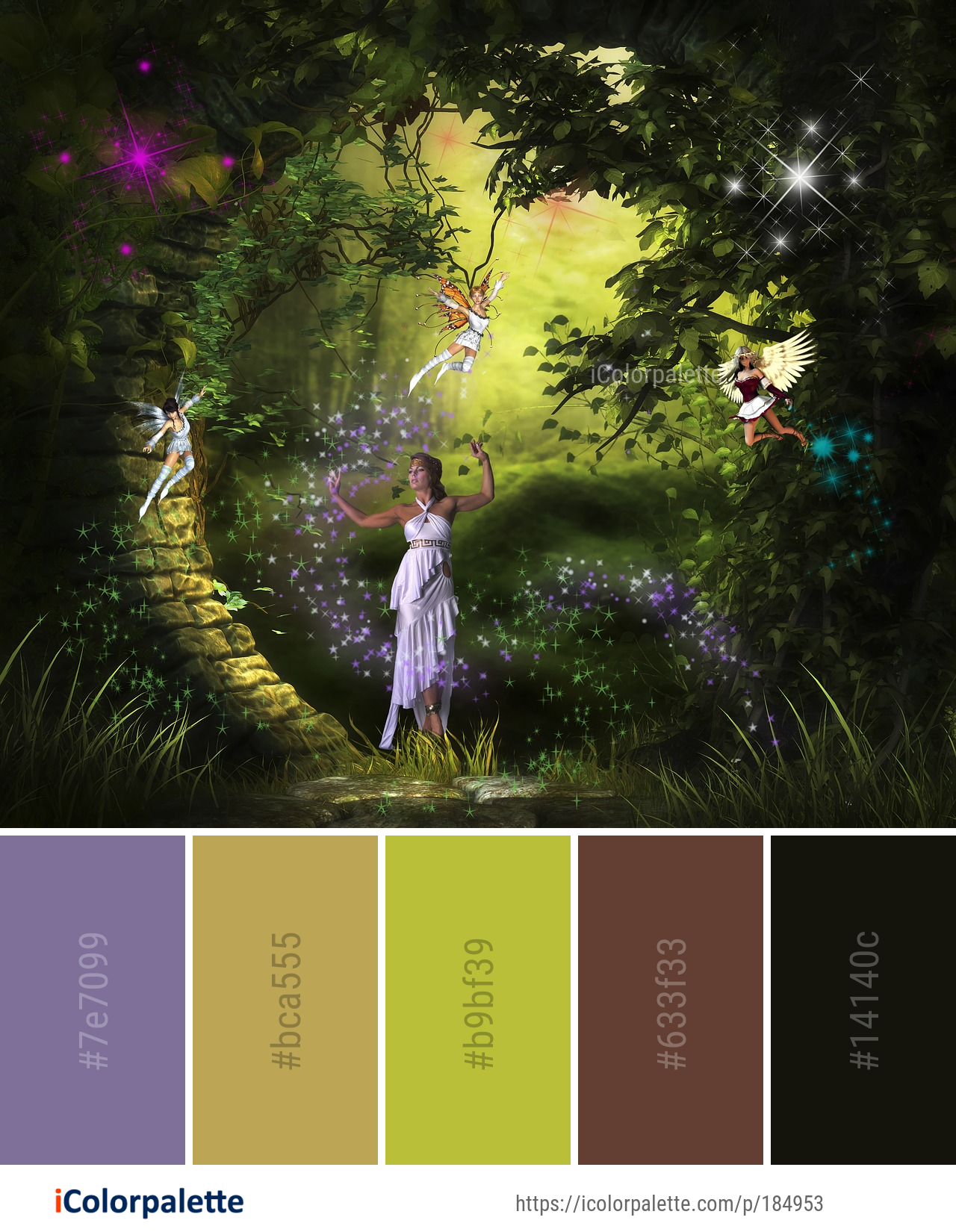 Color Palette Ideas from Nature Leaf Tree Image | iColorpalette