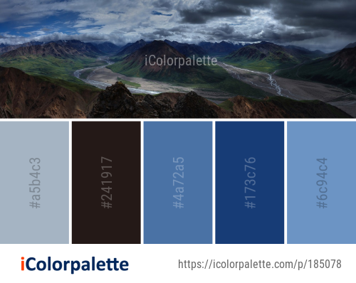 Color Palette Ideas from Highland Mountain Mountainous Landforms Image ...