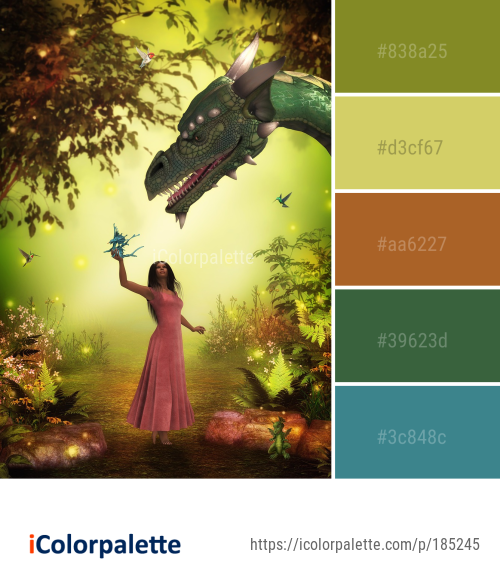 Color Palette Ideas from Nature Green Leaf Image | iColorpalette