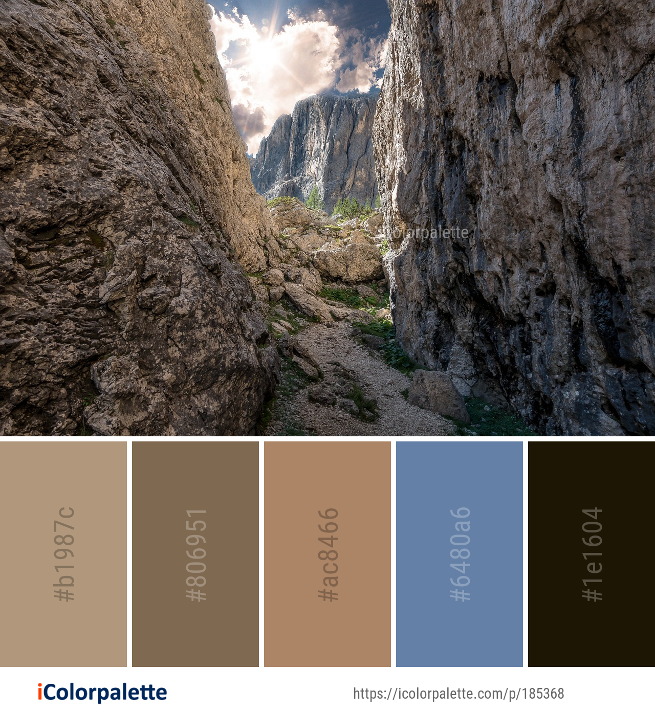 Color Palette Ideas from Rock Mountainous Landforms Sky Image ...