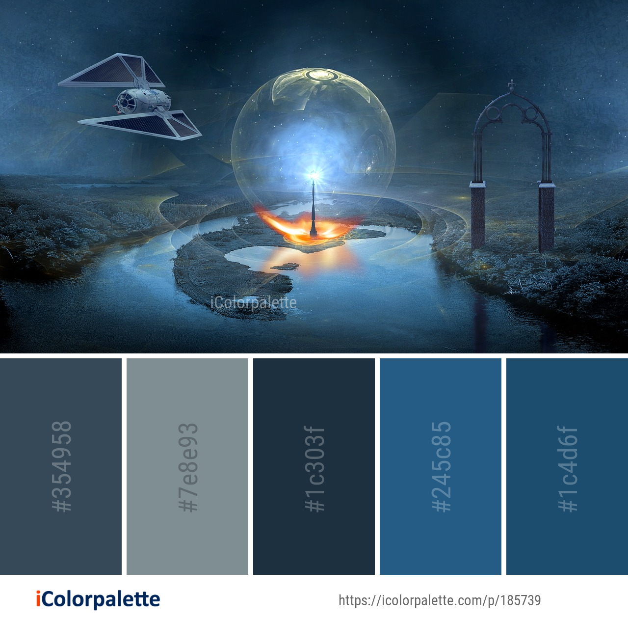 Color Palette Ideas from Water Atmosphere Outer Space Image | iColorpalette