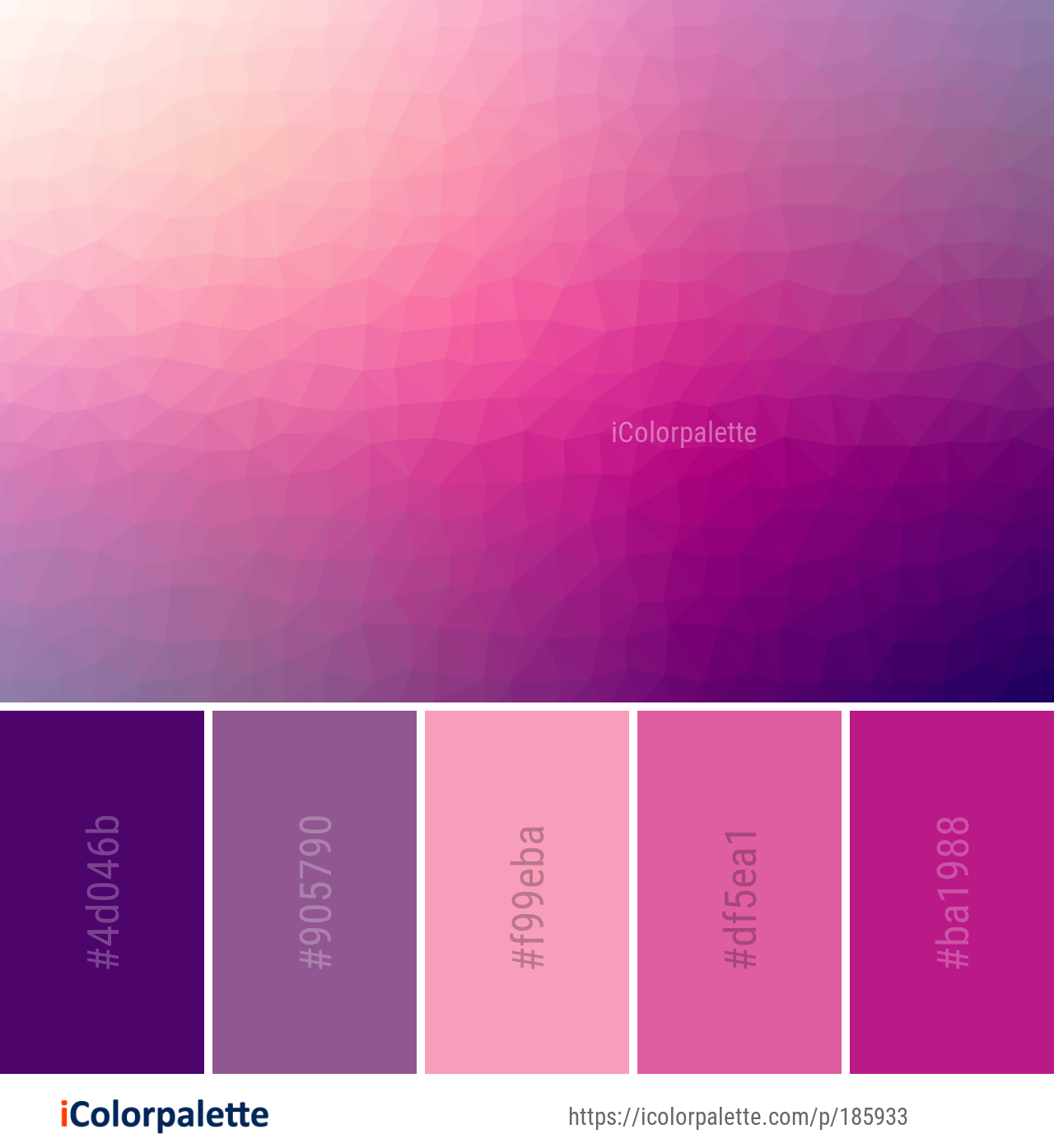 Color Palette Ideas from Red Pink Purple Image | iColorpalette