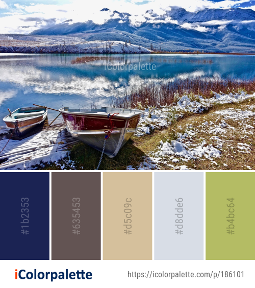 Color Palette Ideas from Reflection Nature Snow Image | iColorpalette