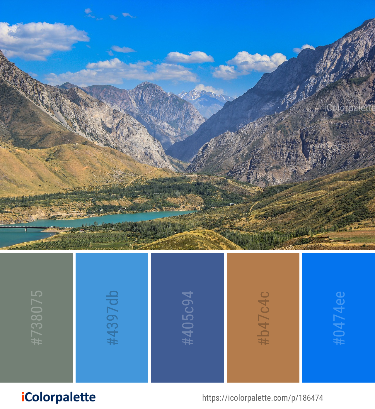 Color Palette Ideas from Mountainous Landforms Nature Mountain Image ...