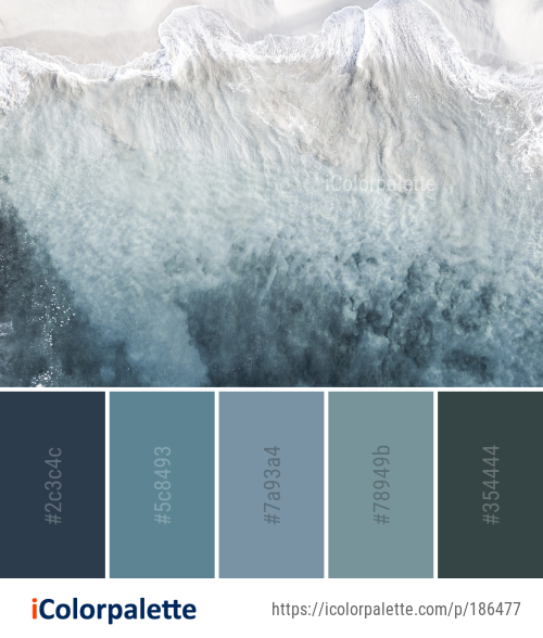 Color Palette Ideas from Water Wave Freezing Image | iColorPalette