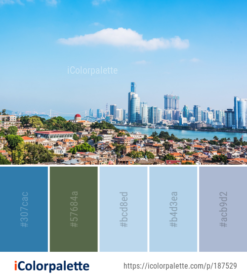 Color Palette Ideas from Metropolitan Area City Skyline Image ...