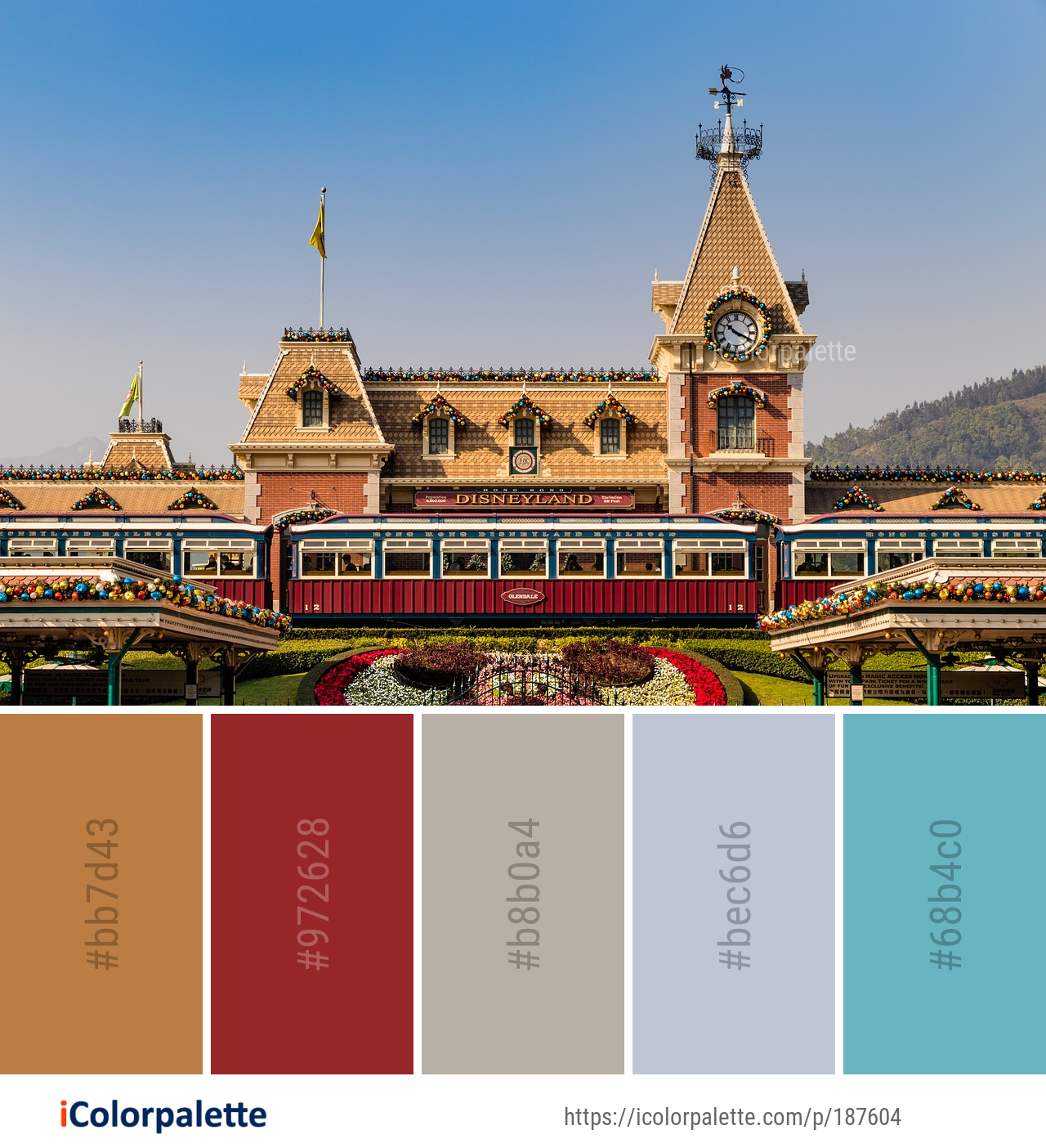 Color Palette Ideas from Landmark Sky Town Image | iColorpalette