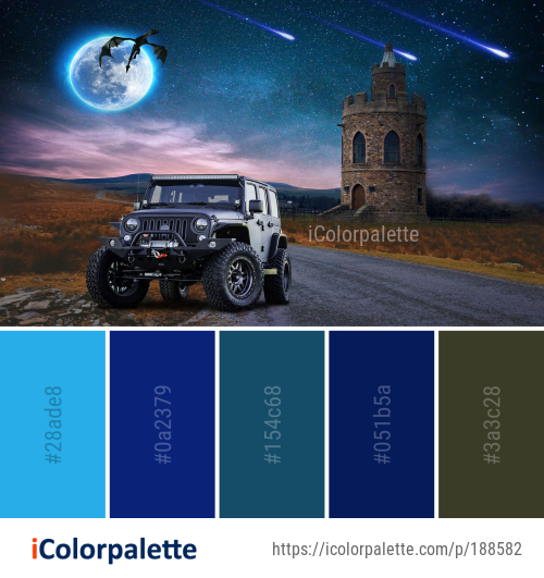 Color Palette Ideas from Car Sky Motor Vehicle Image | iColorpalette