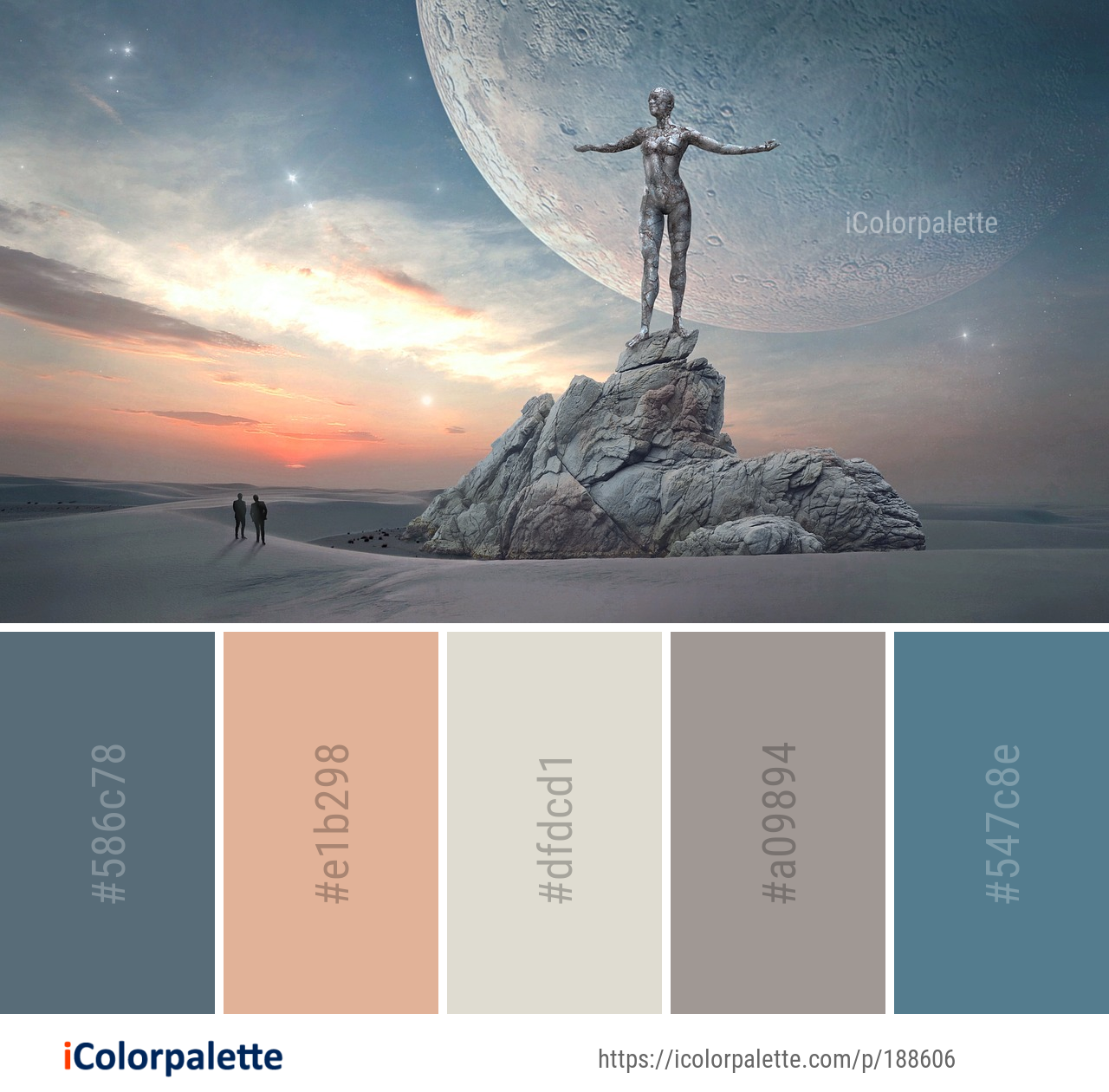 Color Palette Ideas from Sky Atmosphere Arctic Image | iColorpalette