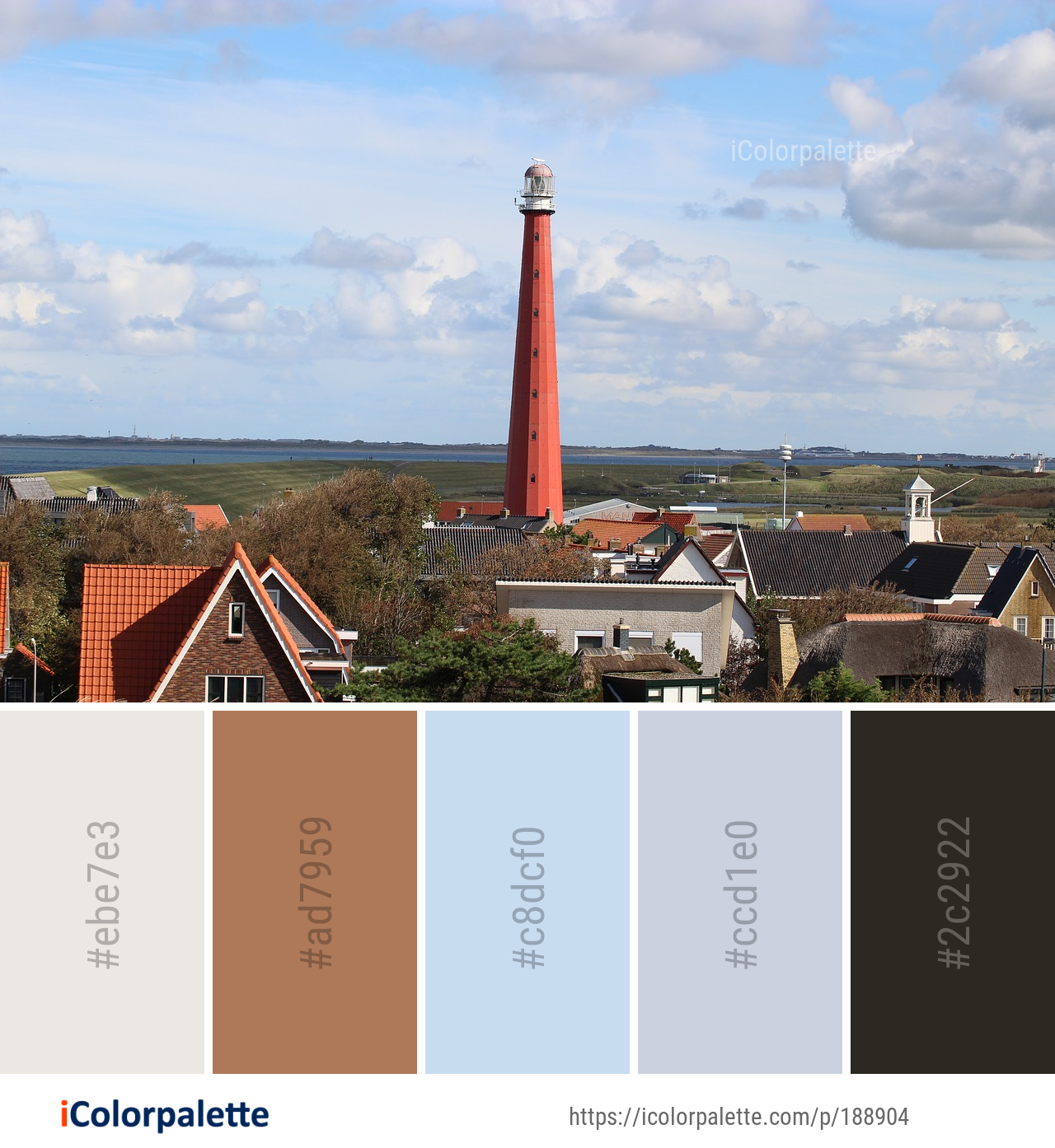 Color Palette Ideas from Sky Tower Cloud Image | iColorpalette