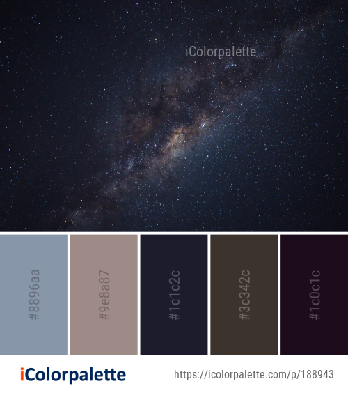 Color Palette Ideas from Galaxy Atmosphere Astronomical Object Image ...