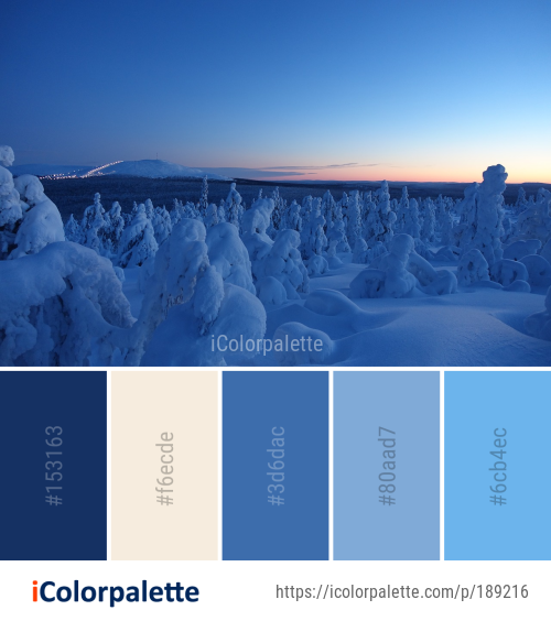 Color Palette Ideas from Blue Freezing Snow Image | iColorpalette