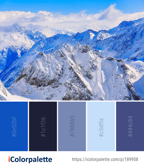 Color Palette Ideas from Mountainous Landforms Mountain Range Image ...