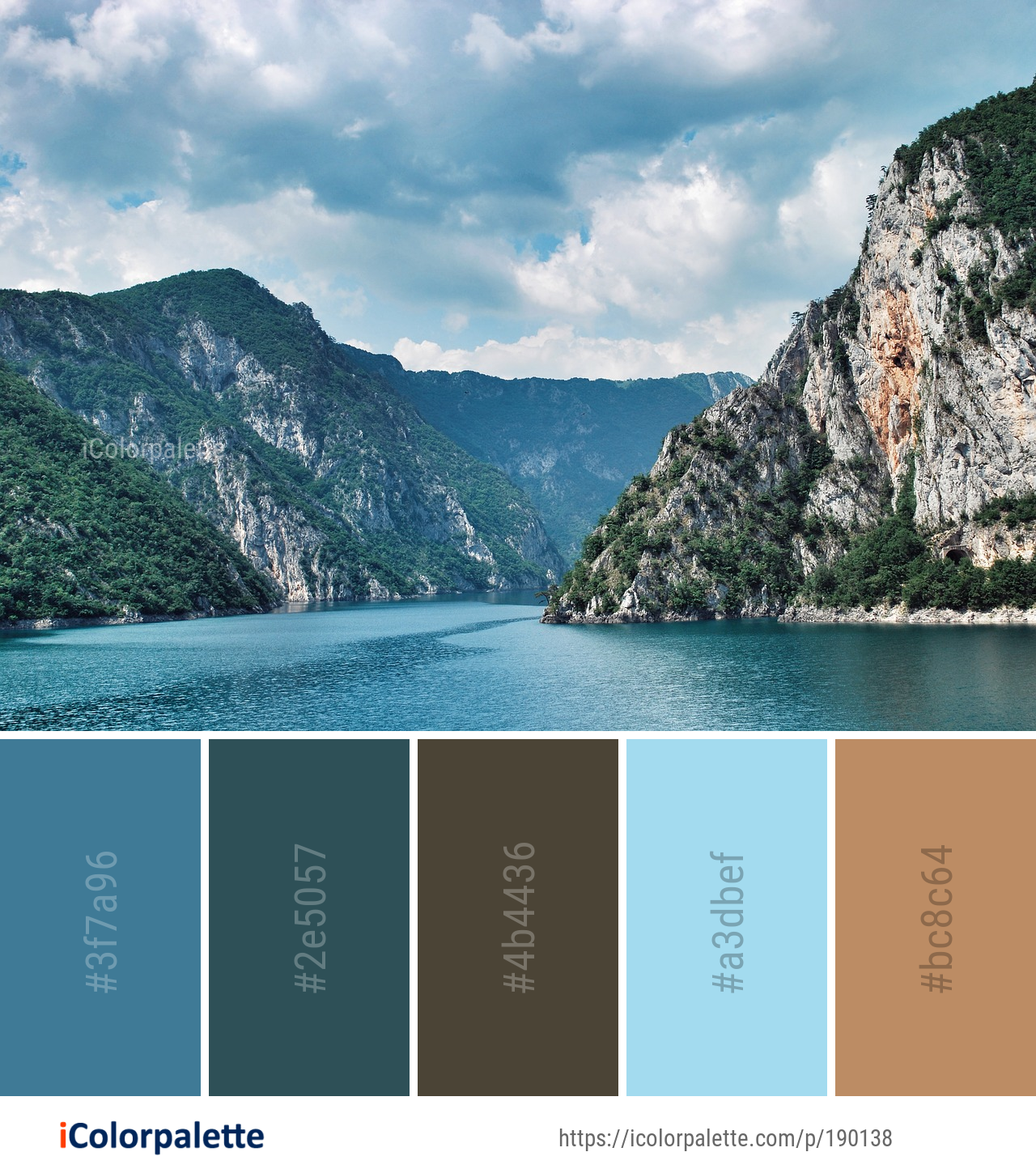 Color Palette Ideas from Nature Sky Mount Scenery Image | iColorpalette