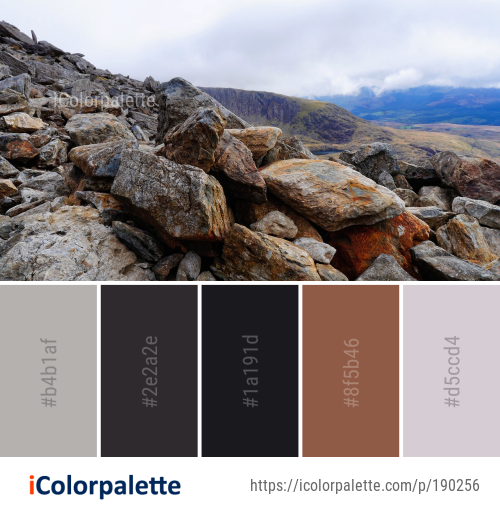 Color Palette Ideas from Rock Mountain Mountainous Landforms Image ...
