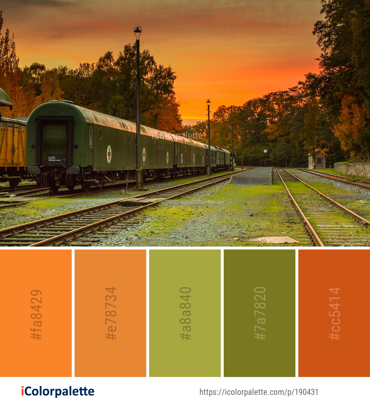 Color Palette Ideas from Track Transport Rail Image | iColorpalette