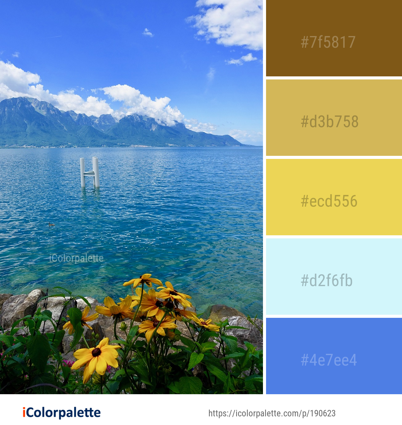 Color Palette Ideas from Nature Sky Mount Scenery Image | iColorpalette