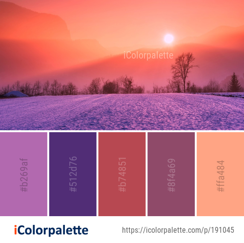 Color Palette Ideas from Sky Red At Morning Dawn Image | iColorpalette