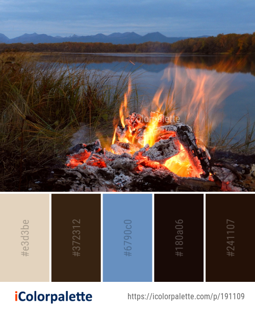 Color Palette Ideas from Campfire Wilderness Geological Phenomenon ...