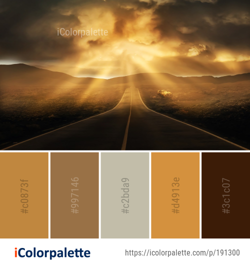 Color Palette Ideas from Sky Horizon Road Image | iColorpalette