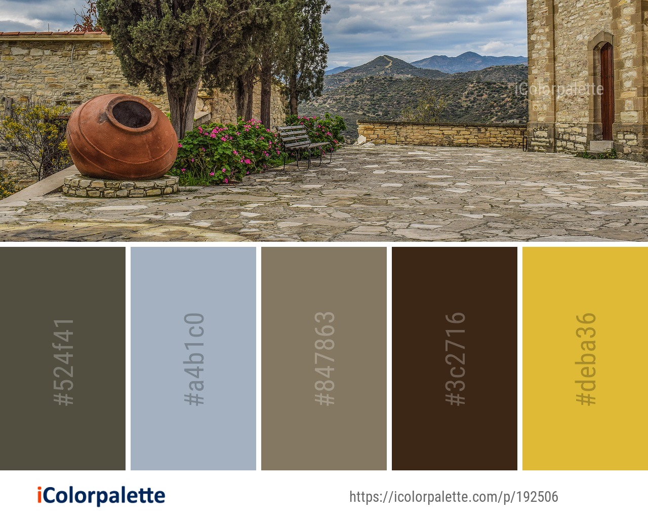 Color Palette Ideas from Wall Sky Ancient History Image | iColorpalette
