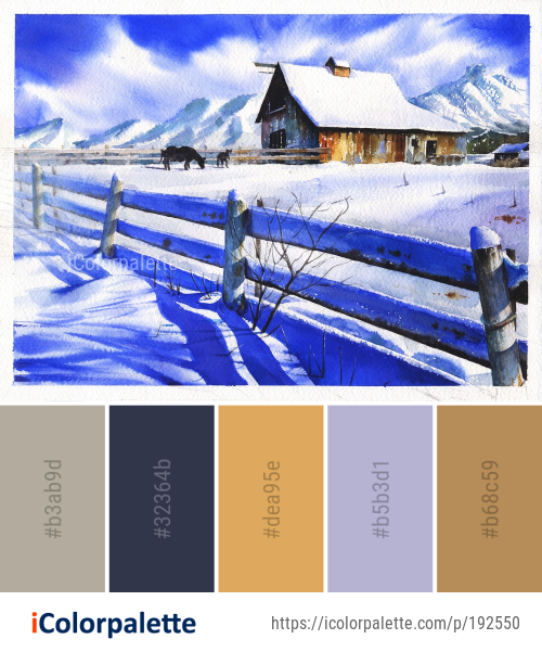 Color Palette Ideas from Snow Winter Freezing Image | iColorpalette