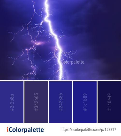 Color Palette Ideas from Lightning Thunder Sky Image – iColorpalette