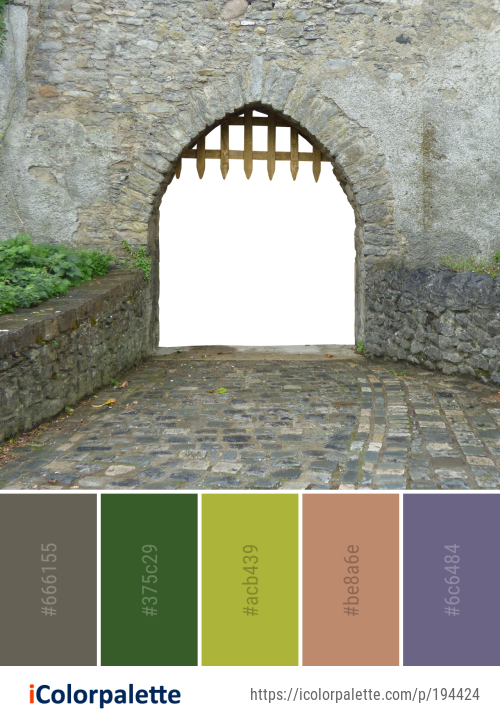 Color Palette Ideas from Arch Wall Ruins Image | iColorpalette