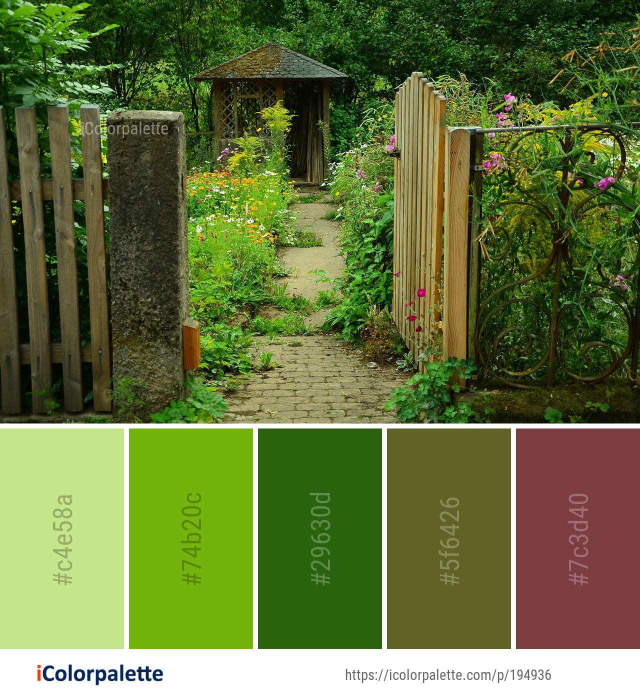 Color Palette Ideas from Nature Green Garden Image | iColorpalette